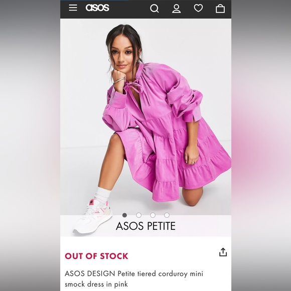 ASOS | Dresses | Asos Petite Pink Smock Dress Size 4 | Poshmark